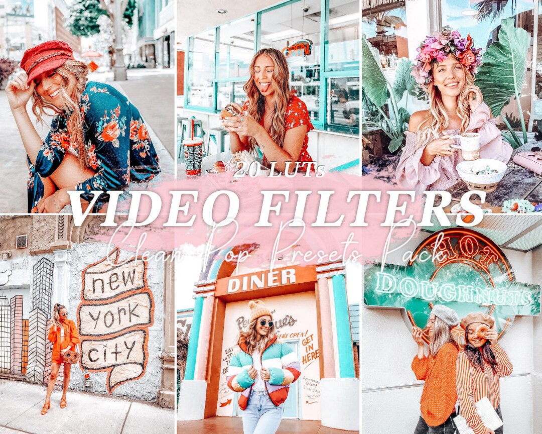 20 Luts Pack CLEAN POP / Bright and Airy Filters, Instagram Blogger ...