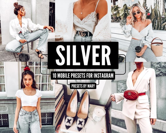 10 Mobile Lightroom Presets SILVER Blogger Lifestyle Instagram | Etsy