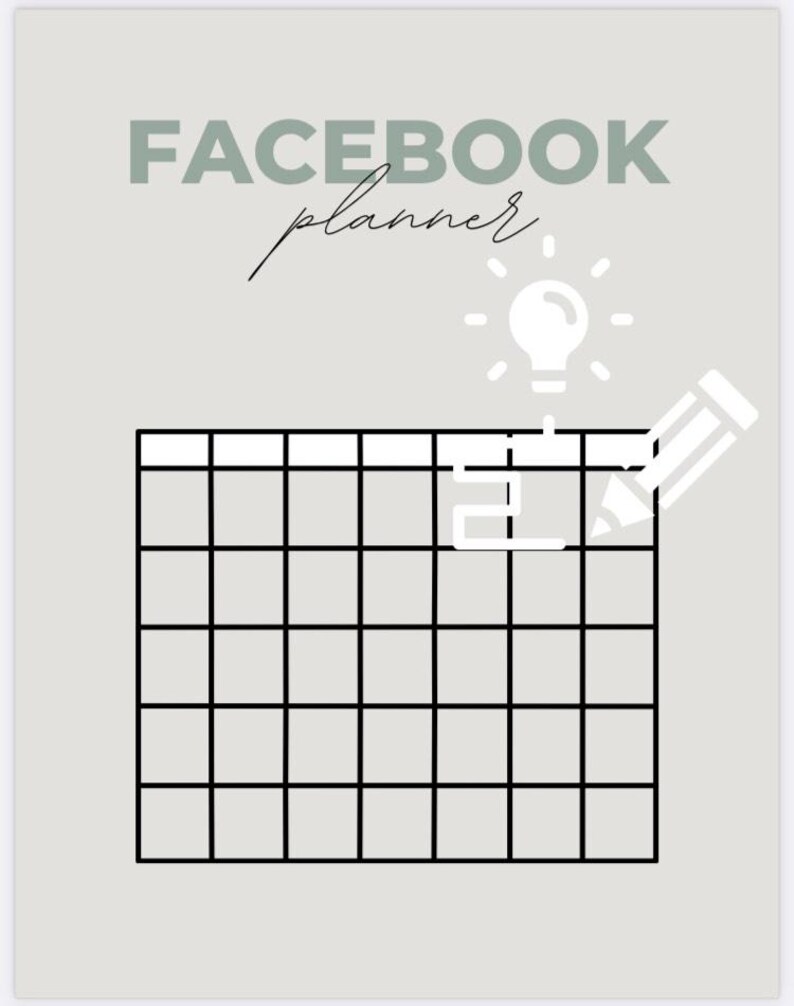 Social Media Planner, Digital Download, Instagram, Facebook, Marketing ...