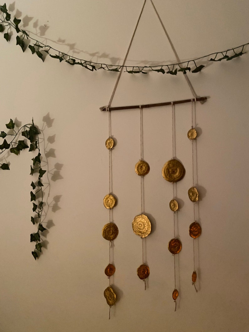 Gold Clay Medallion Coin Wall Hanging - Etsy