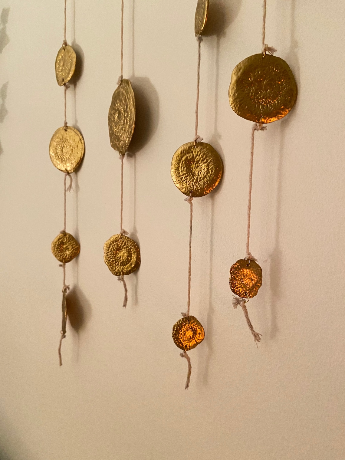 Gold Clay Medallion Coin Wall Hanging - Etsy