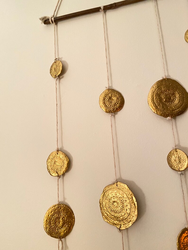 Gold Clay Medallion Coin Wall Hanging - Etsy