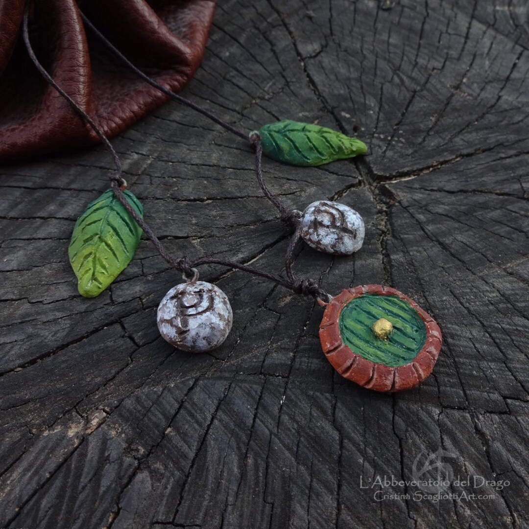 Necklace "leaves,hobbit Door&galadriel Symbols" - Etsy