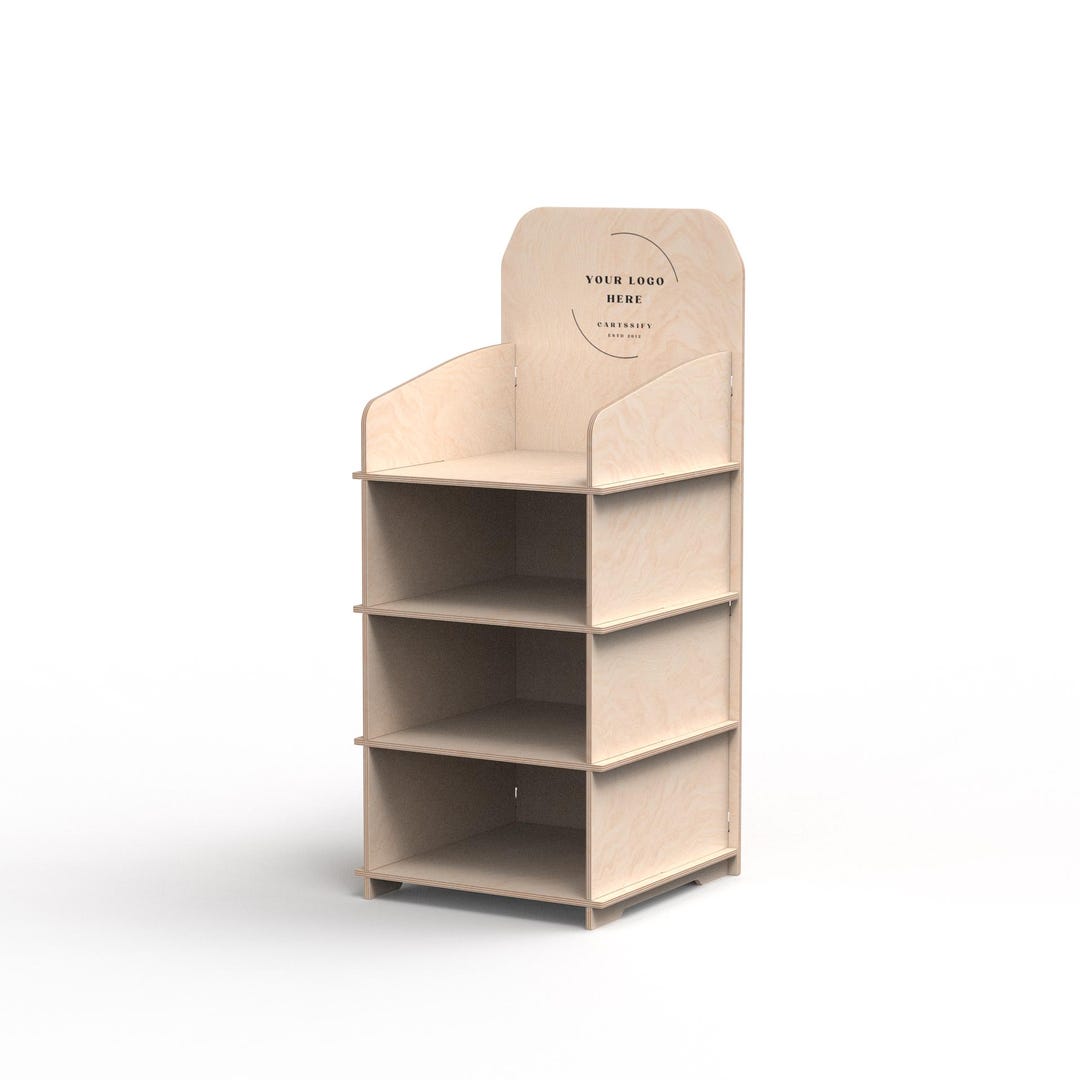 Foldable 4-shelf Retail Display | Compact & Resilient Showpiece - Etsy