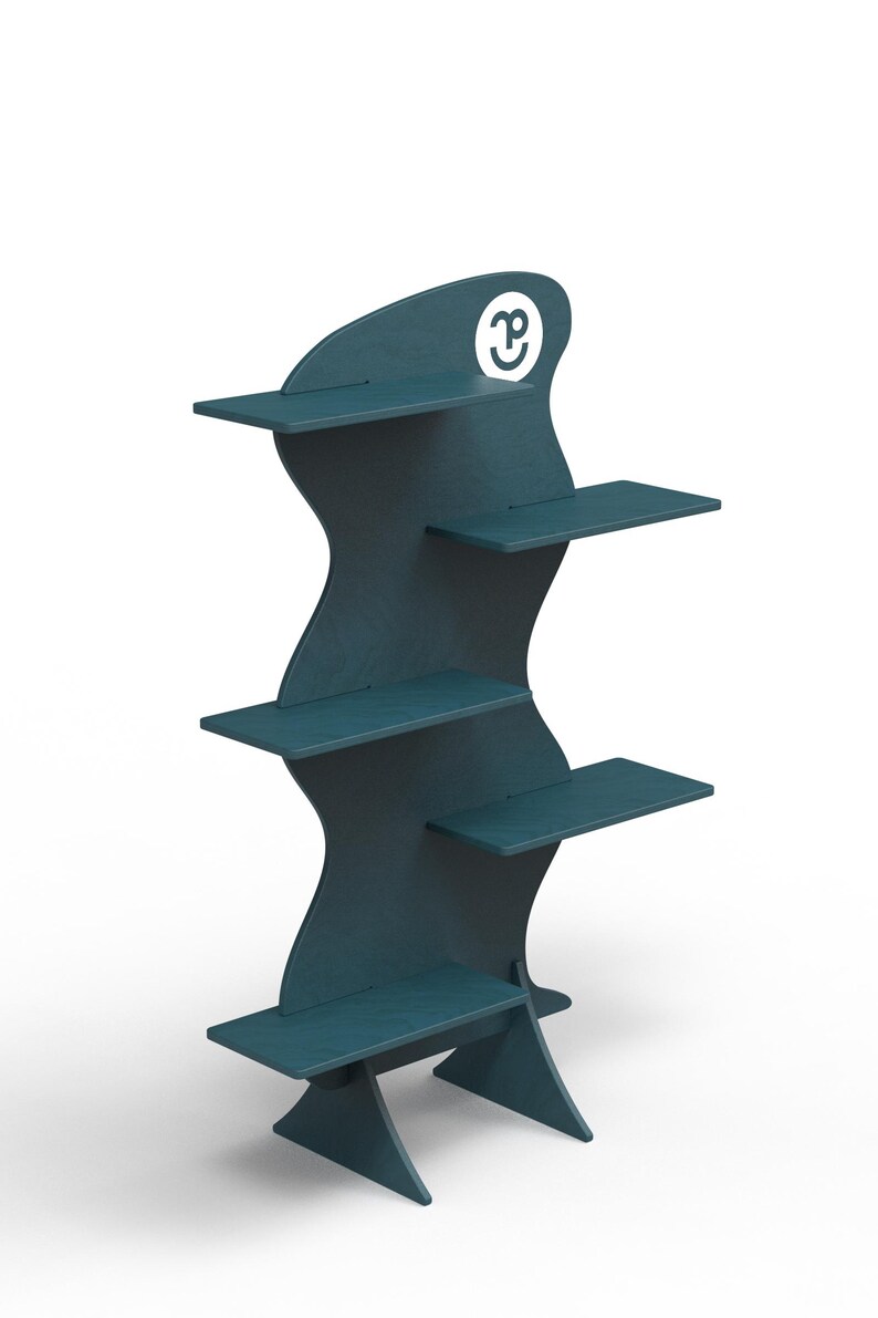 Custom Painted Large Wavy Birch Plywood Display Stand | Foldable ...