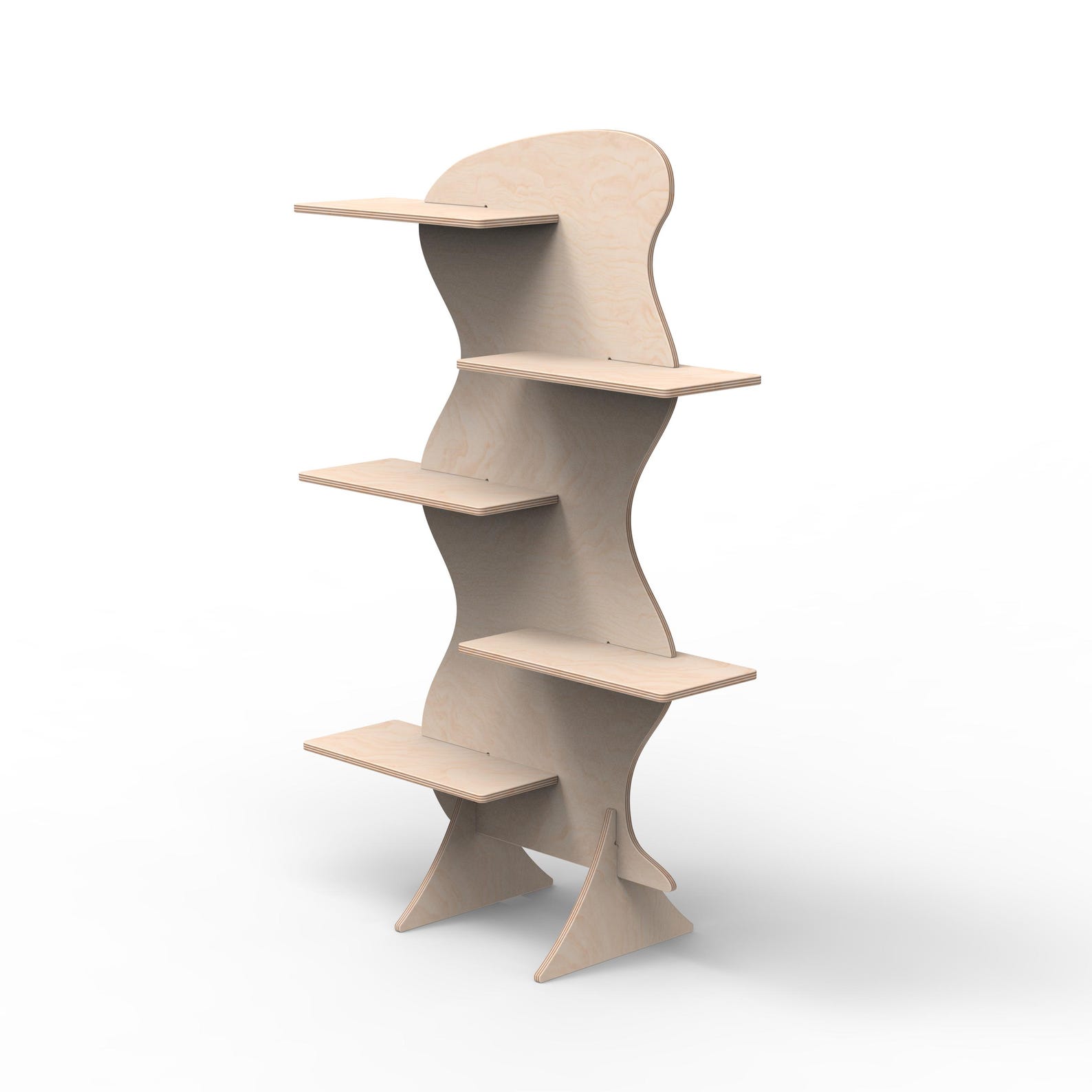 Foldable Wavy Birch Plywood Display Stand: Market Vendor Shelf - Etsy