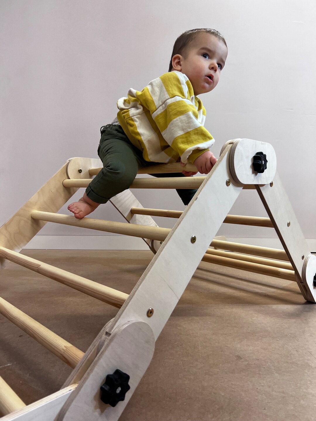 Foldable Pickler Triangle Adjustable Climbing Frame Kids Montessori ...