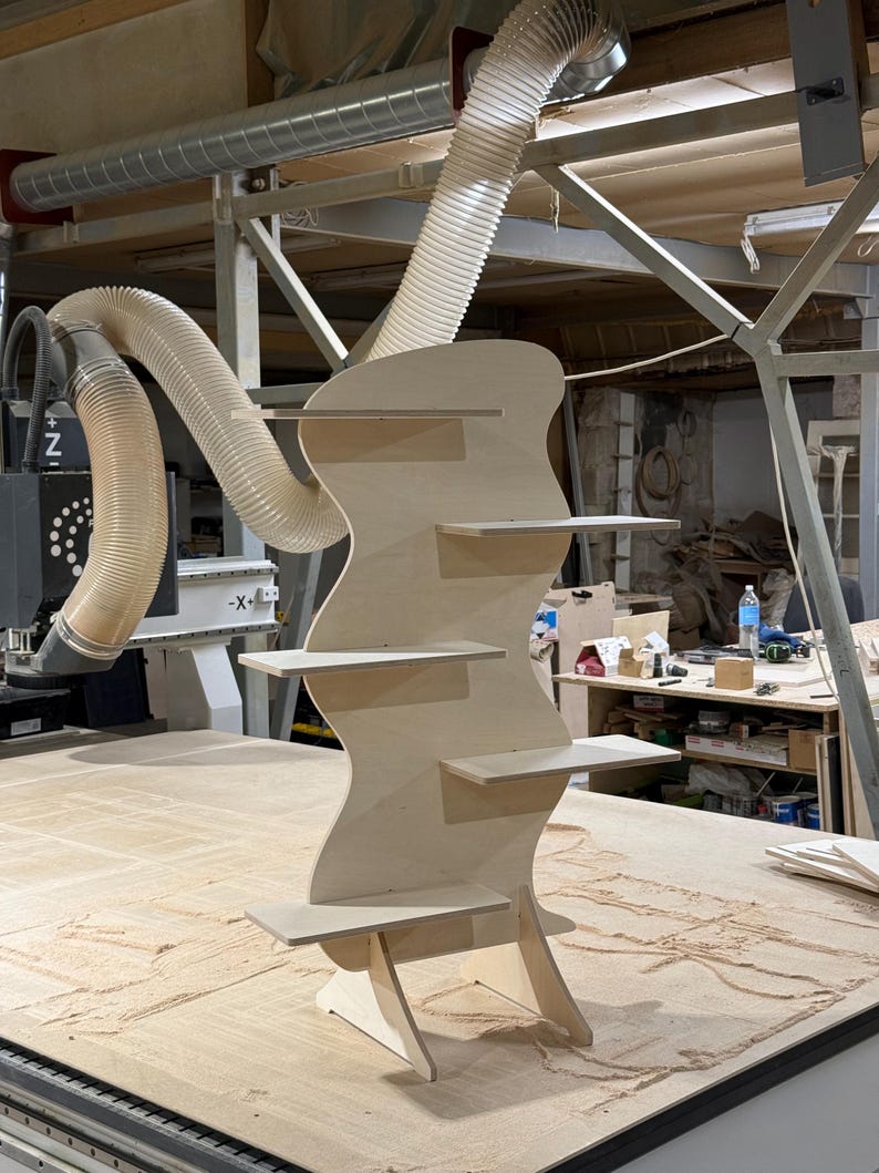 Foldable Wavy Birch Plywood Display Stand: Market Vendor Shelf - Etsy