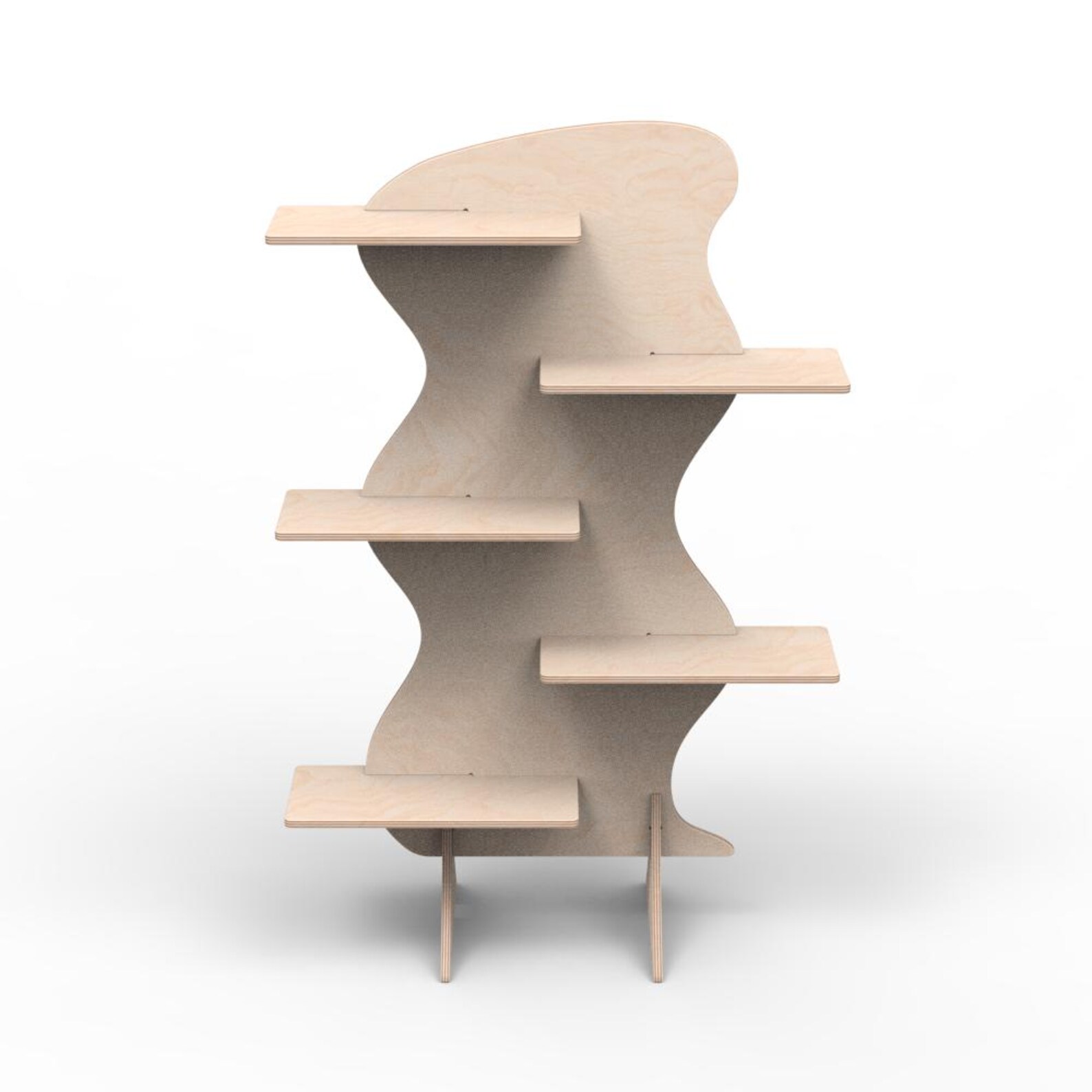 Foldable Wavy Birch Plywood Display Stand: Market Vendor Shelf - Etsy