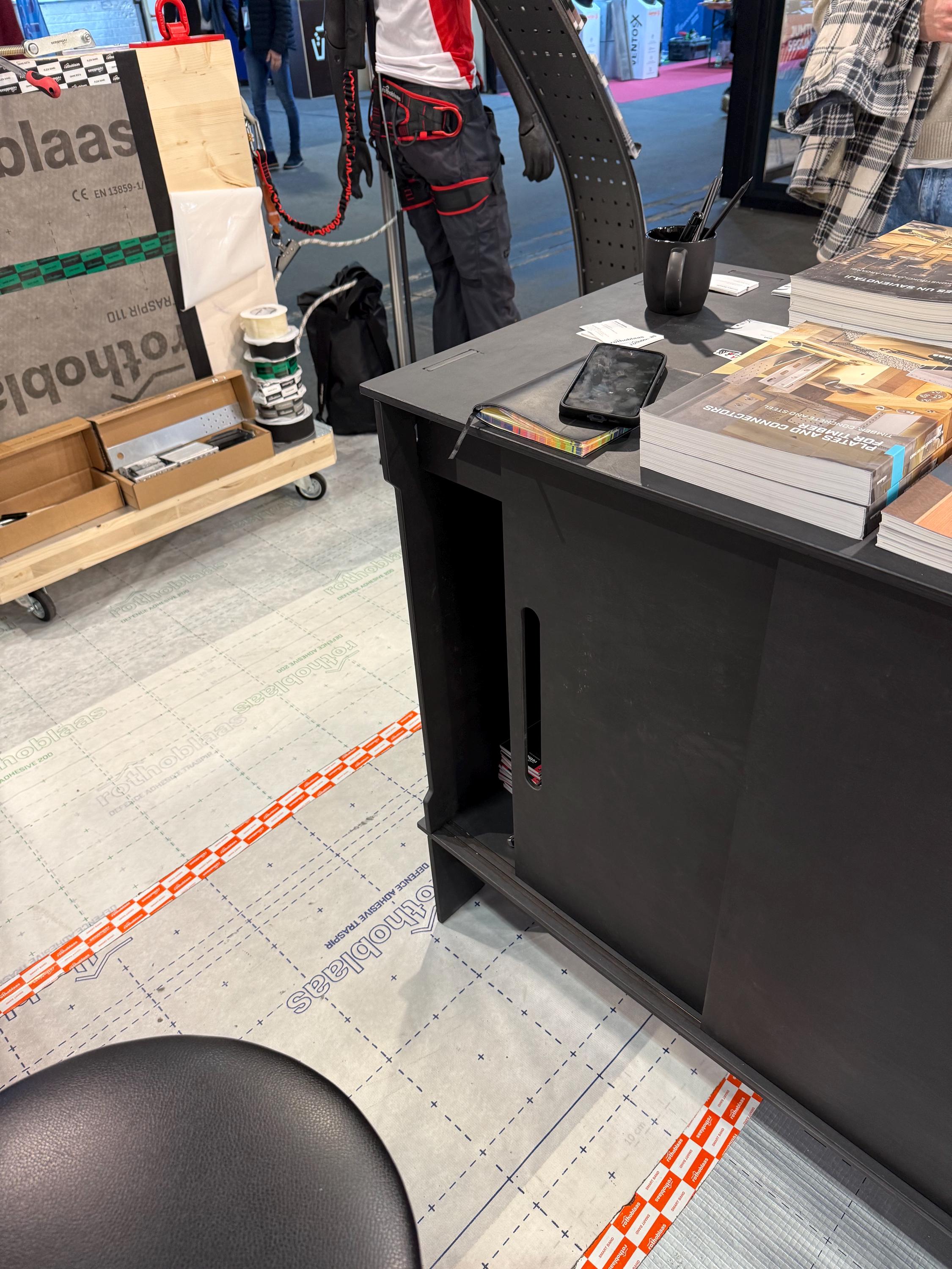 Portable Checkout Counter – With Sliding Doors, Collapsible Design, and ...