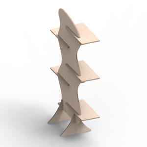 Foldable Wavy Birch Plywood Display Stand: Market Vendor Shelf - Etsy
