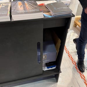 Portable Checkout Counter – With Sliding Doors, Collapsible Design, and ...