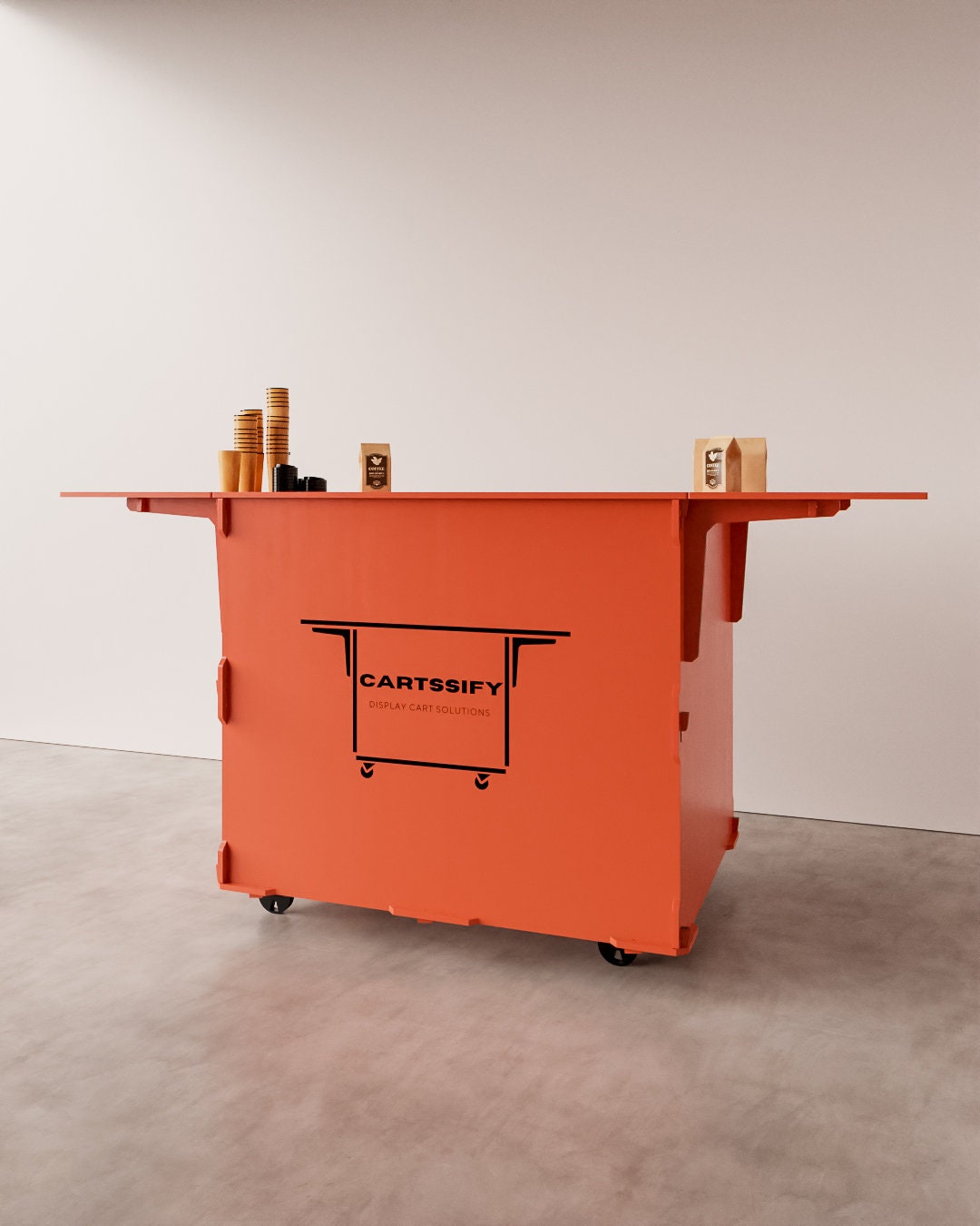 Display Cart Custom Painted With Osmo Colours and Oak Veneer Worktop - Etsy