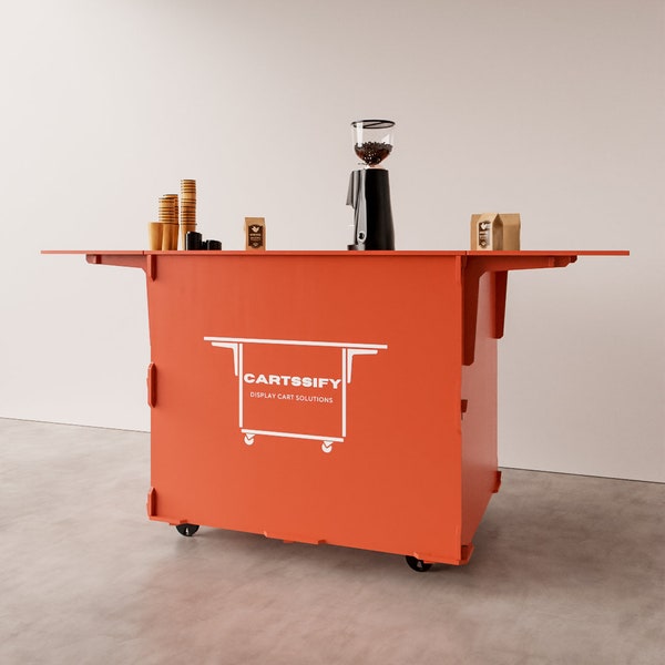 Portable Counter Display Check-out Station Collapsible Portable Vendor ...