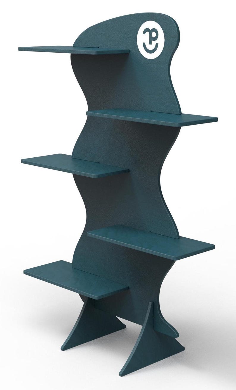 Custom Painted Large Wavy Birch Plywood Display Stand | Foldable ...