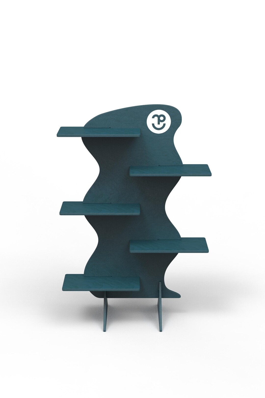 Custom Painted Large Wavy Birch Plywood Display Stand | Foldable ...