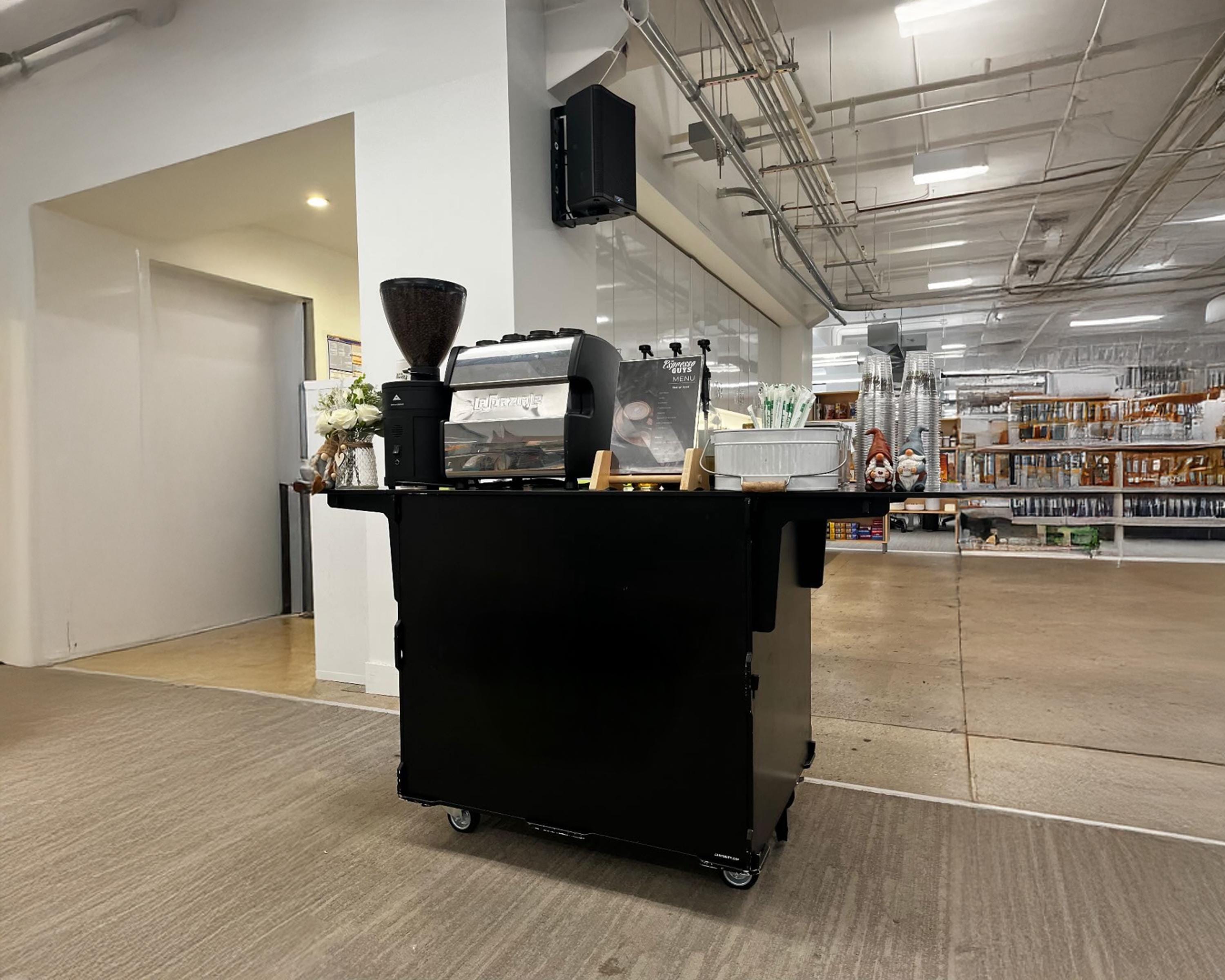 Customizable Black Mobile Coffee Cart – Compact, Flat-pack, and Built ...