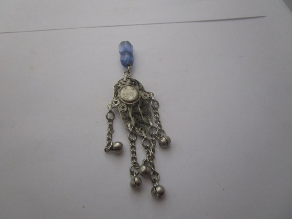 Vintage Bodacious Seeing Eye Dangle Bells Necklace Pe… - Gem