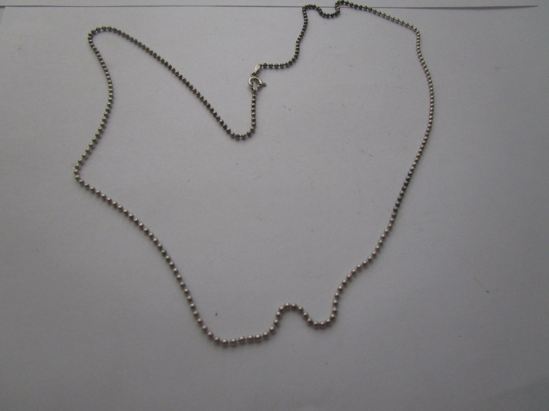 Vintage Italian Sterling Silver 24 Ball Link Chain - Etsy