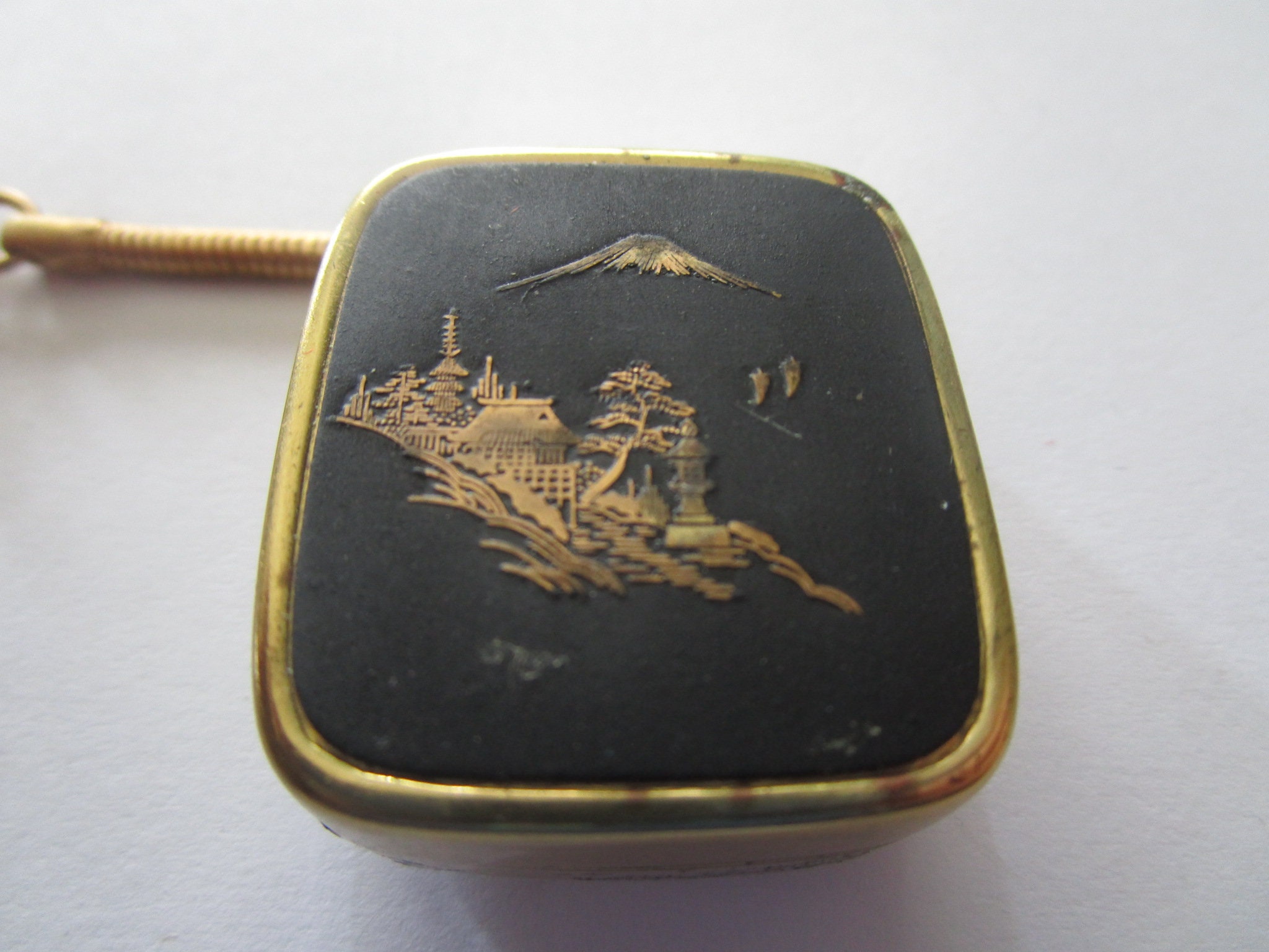 Vintage Sankyo Japanese Scenic Music Box Keychain Inlaid - Etsy