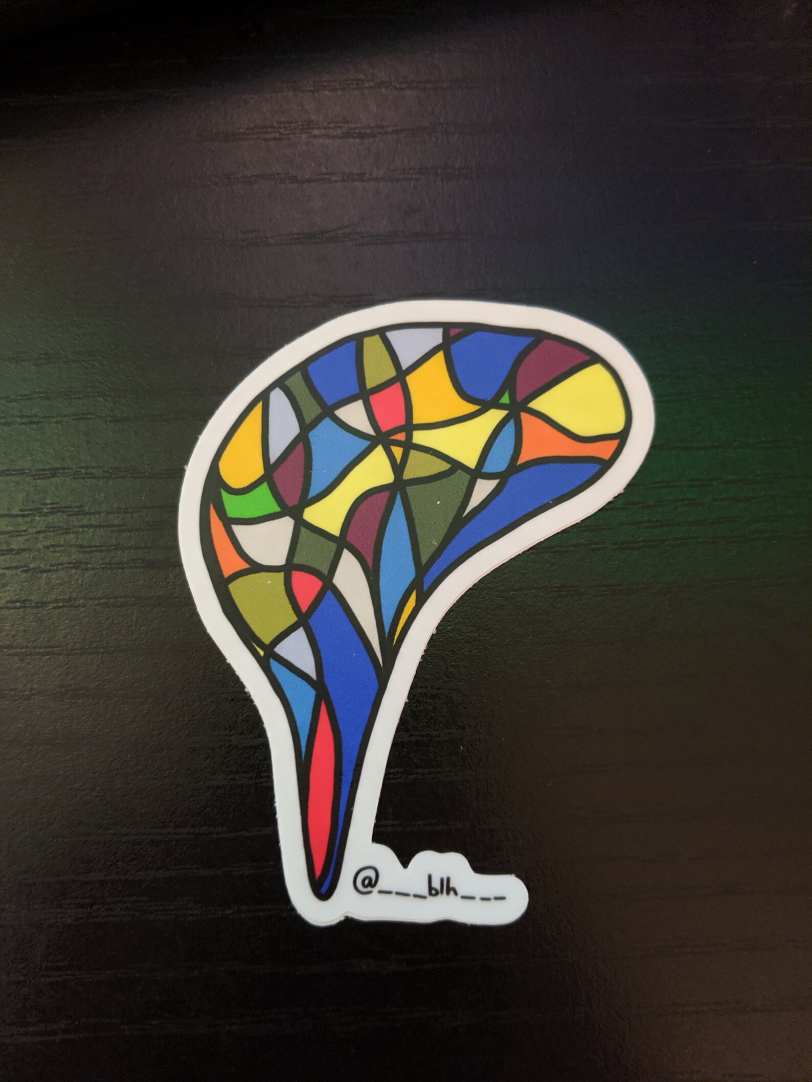 Stained Glass Brain Sticker - Etsy