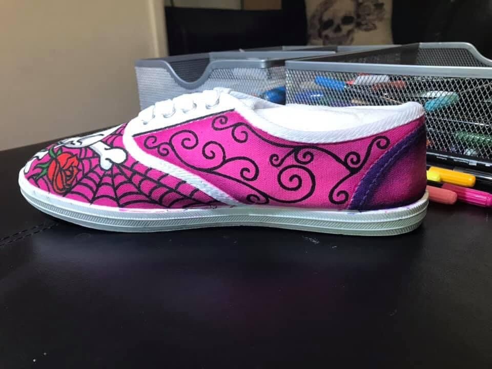Custom Hand Drawn Shoes - Etsy