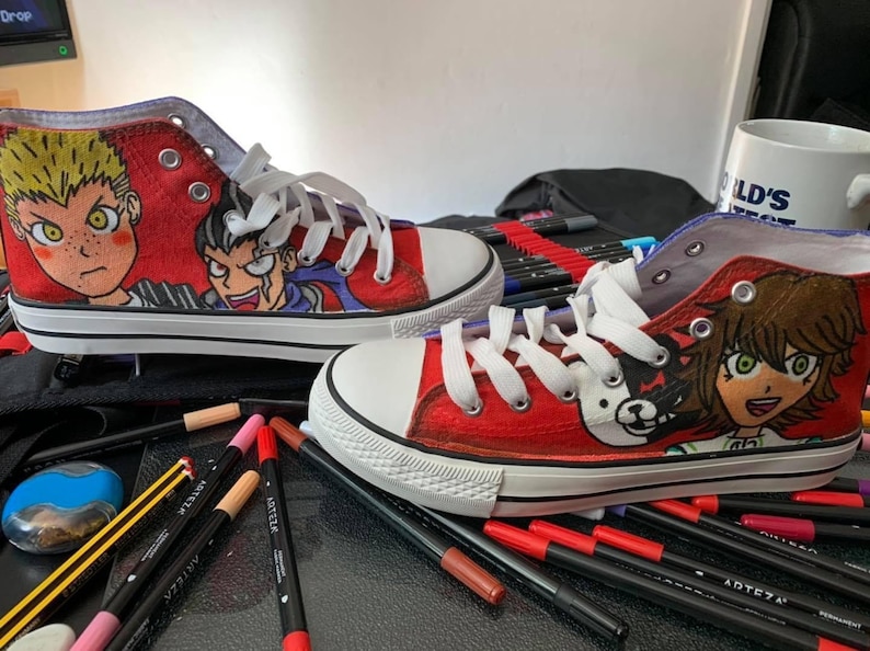 Custom Hand Drawn Shoes - Etsy