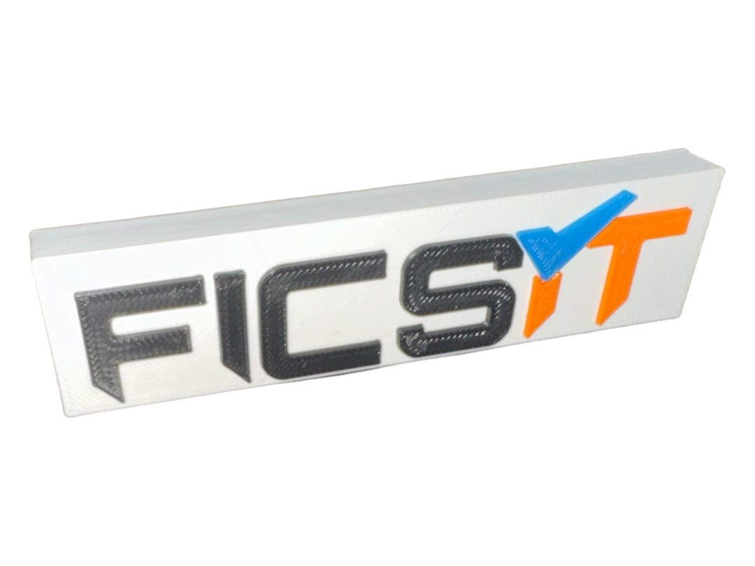 3D Printed FICSIT Logo From Satisfactory for Shelf or Display Case - Etsy
