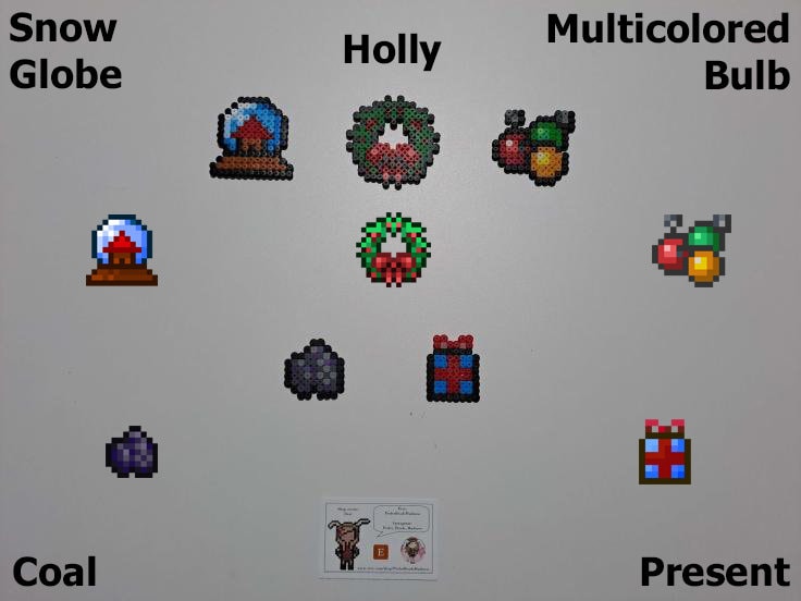 Terraria Christmas Items Perler Beads Art, Handmade Pixel Art, Magnet ...