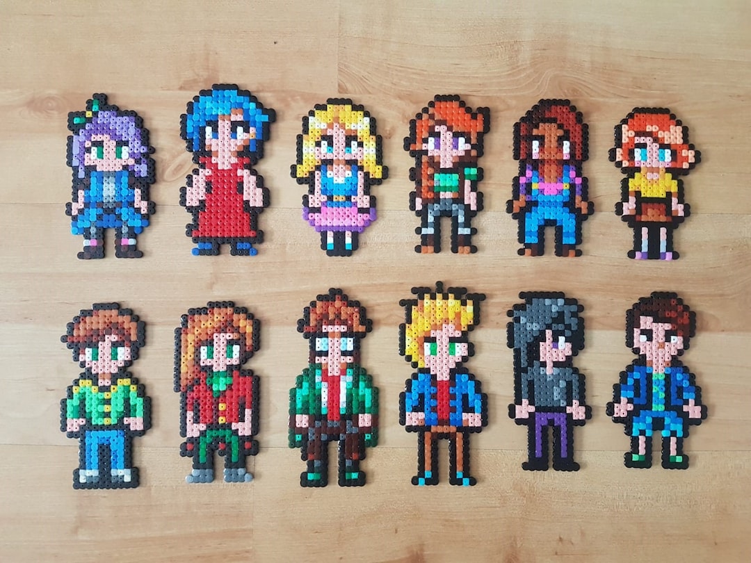 Stardew Valley Bachelors Perler Beads Art, Handmade Pixel Art, Magnet ...
