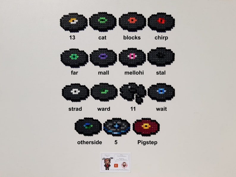 Minecraft Music Discs: 13 Cat Blocks Chirp Far Mall - Etsy