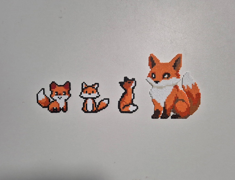 Animal Perler Beads Art, Handmade Pixel Art, Magnet, Accessory ...