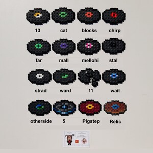 Minecraft Music Discs: 13, Cat, Blocks, Chirp, Far, Mall, Mellohi, Stal ...