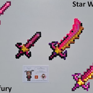 Terraria Swords Perler Beads Art, Handmade Pixel Art, Magnet, Accessory ...