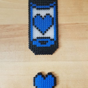 Undertale Soul Containers Perler Beads Art, Handmade Pixel Art, Magnet ...