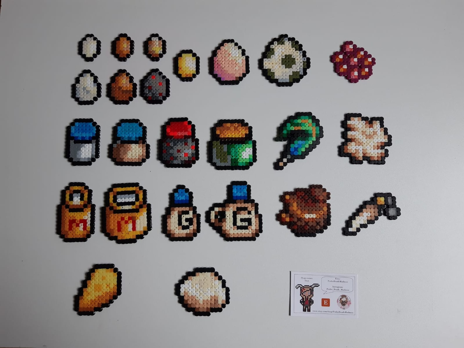 Stardew Valley Animal Products Perler Beads Art, Handmade Pixel Art ...