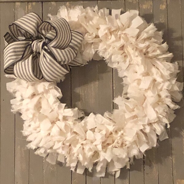 Rag Wreath - Etsy