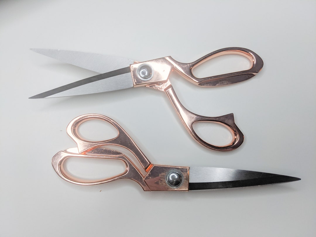 Rose Gold Macrame Scissors - Stainless Steel Tailor Fabric Shears ...