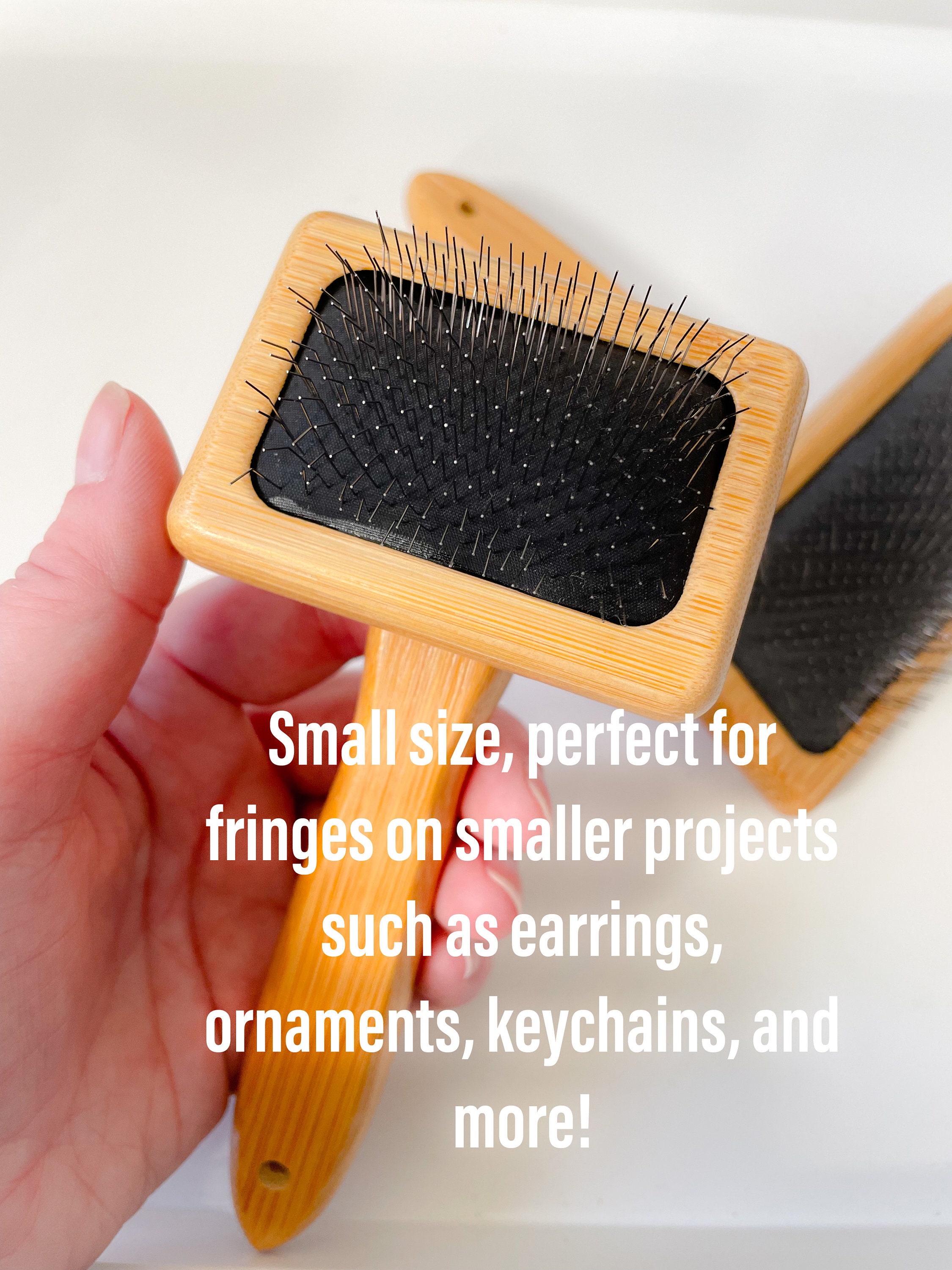 Bamboo Macrame Fringe Brush / Bamboo Wire Macrame Brush - Etsy