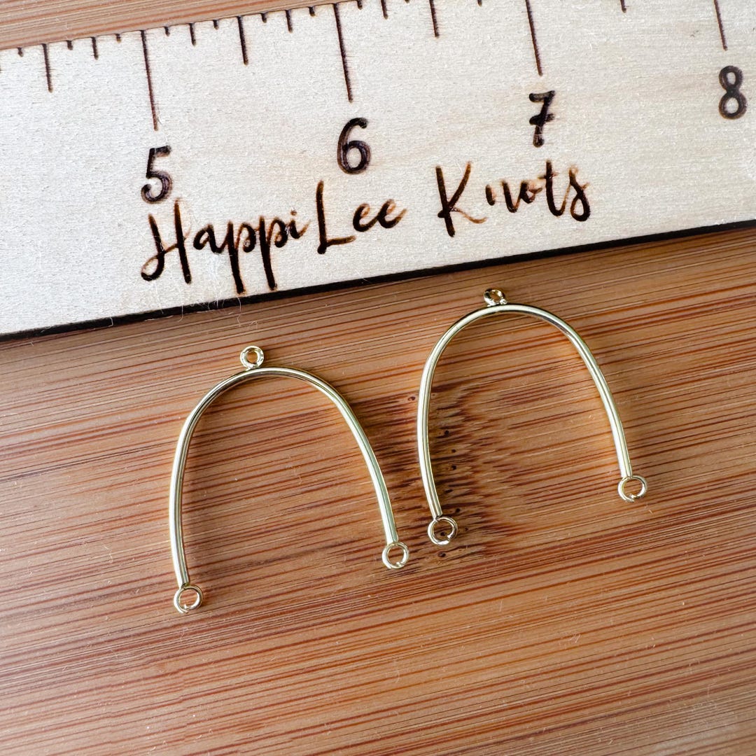 Gold Arch Earring Connectors, Metal Arch Pendant Connectors, Priced per ...