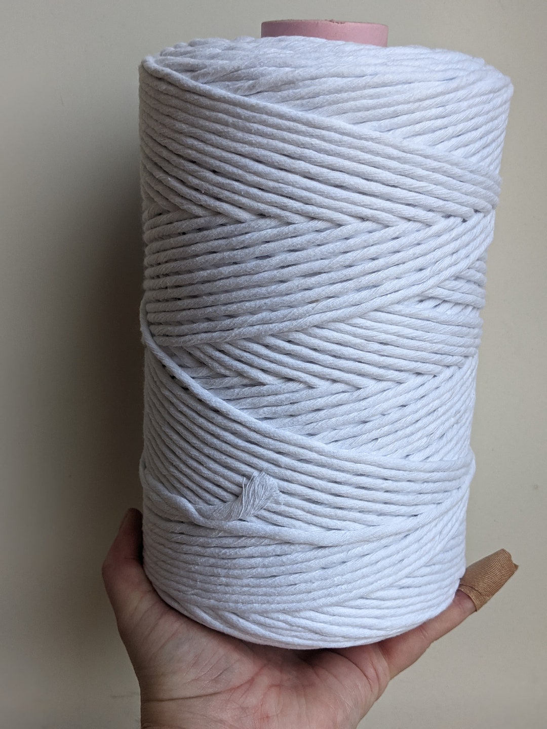 White / 982 Feet / Luxe 3mm Single Twist Macrame Cord / Bulk Macrame ...