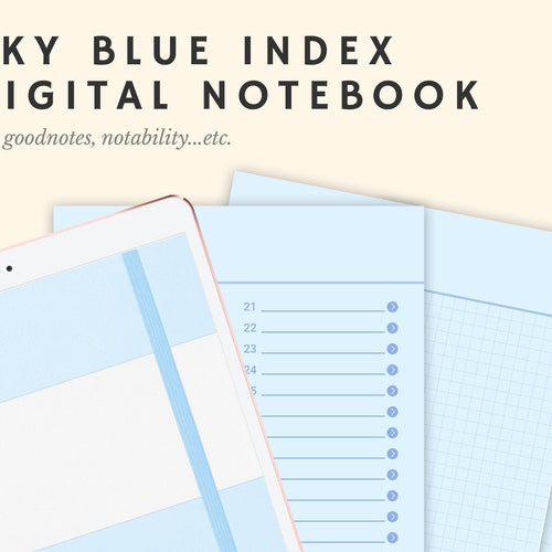 Yellow Index Digital Notebook Goodnotes Template Goodnotes - Etsy