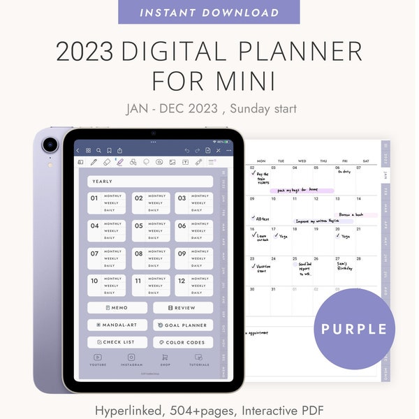 iPad Mini Planner - Etsy