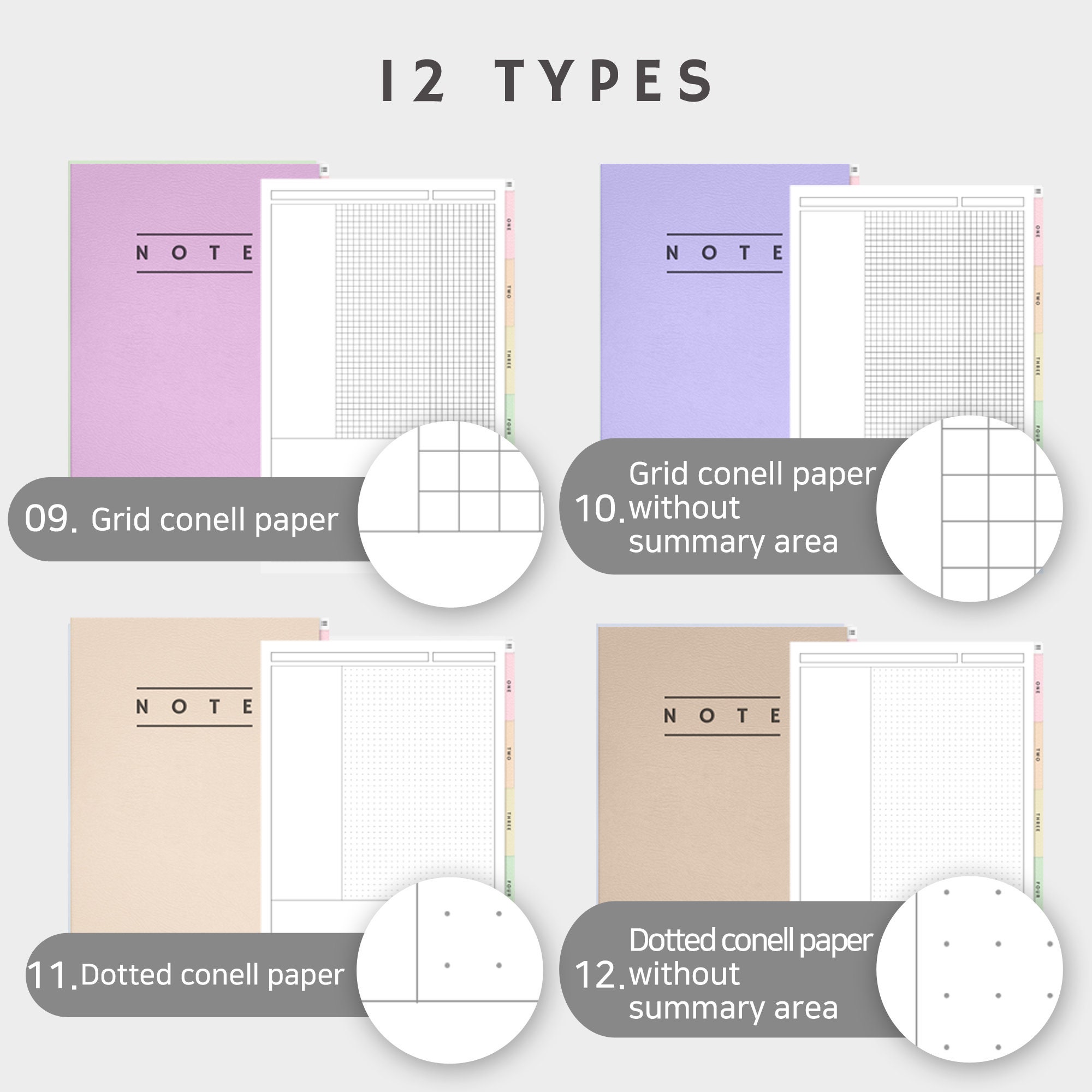 Digital 5 Subject Notebook 12 Types for Goodnotes for Ipad | Etsy