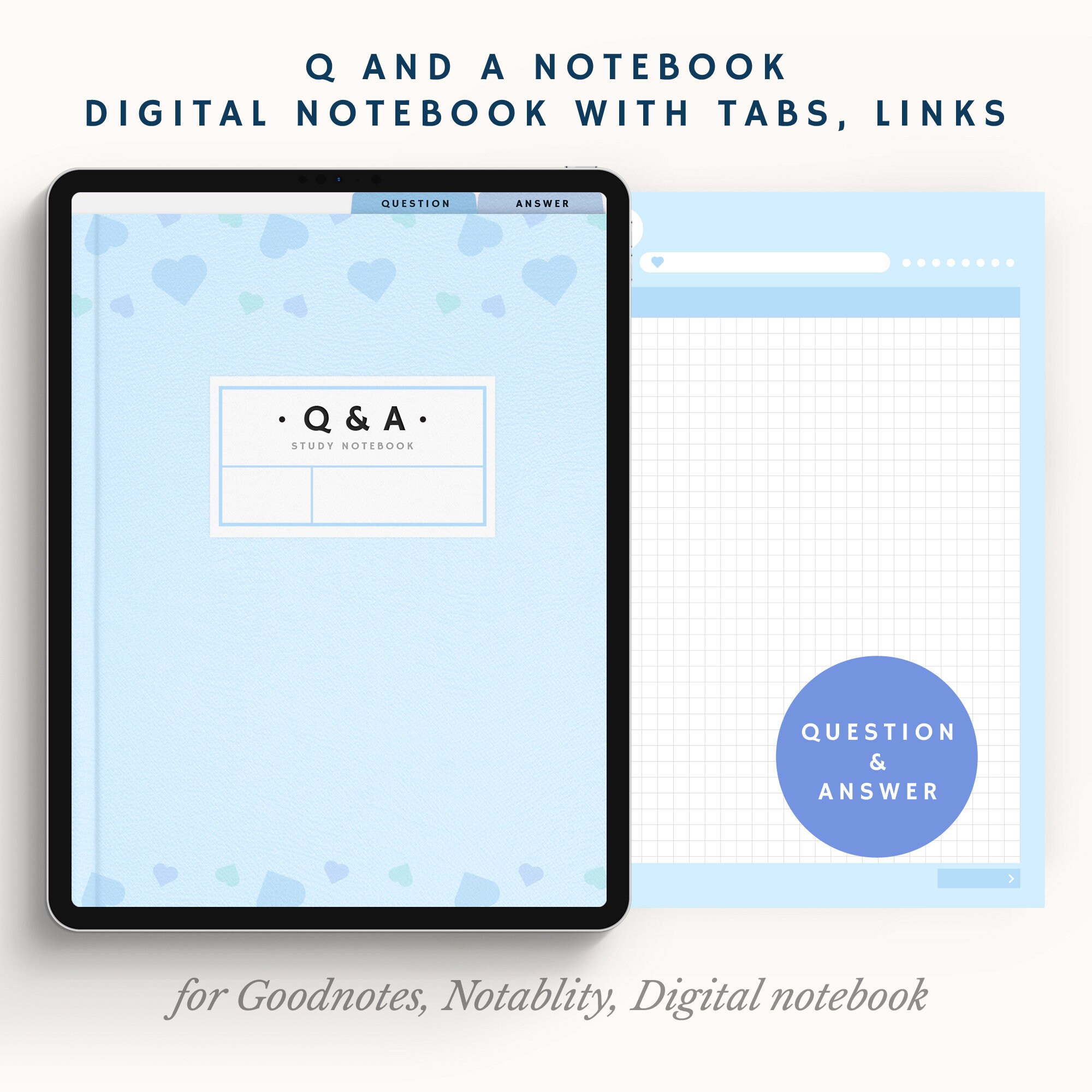 Q and A Digital Notebook Goodnotes Template Goodnotes - Etsy