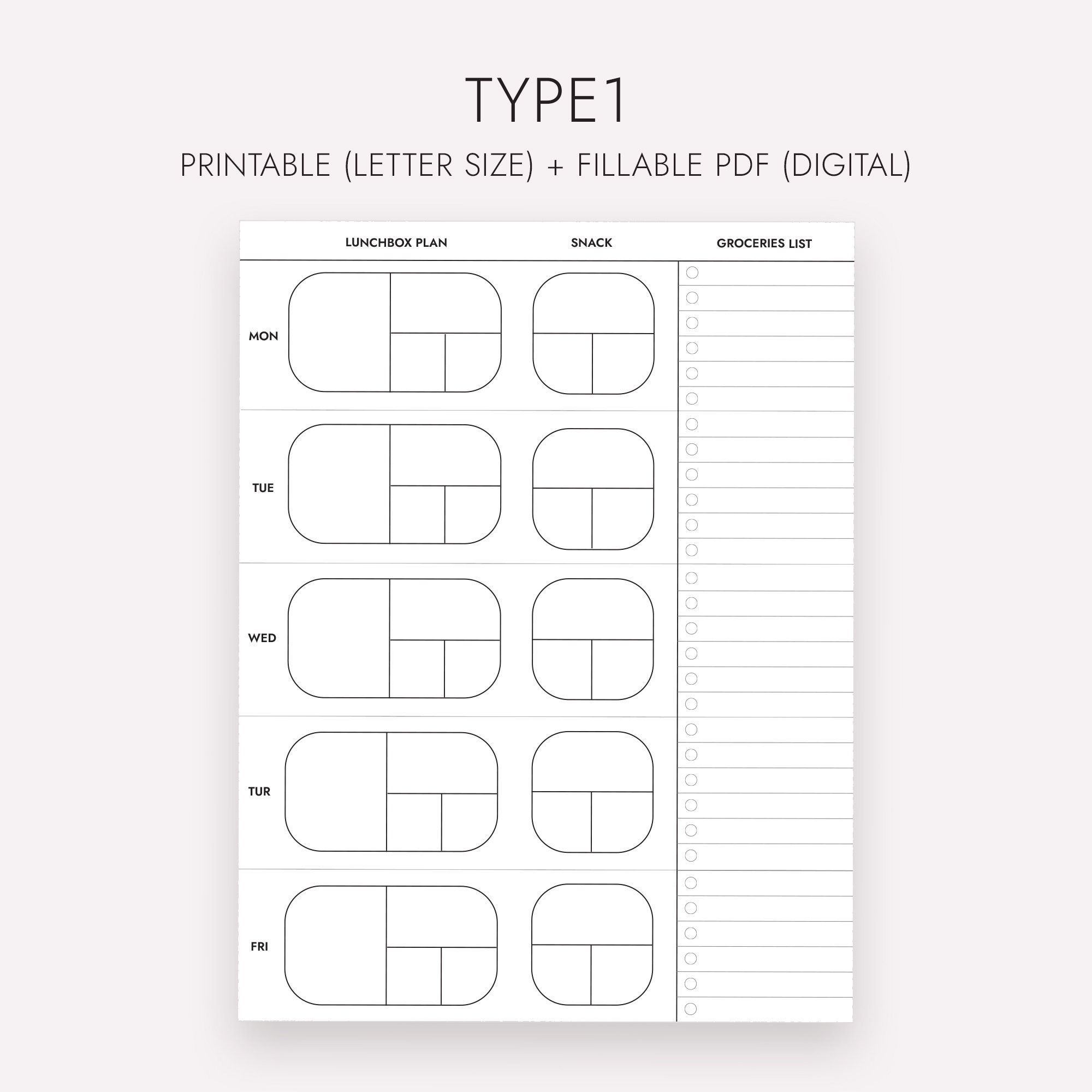Bento Box Lunch Templates - 5 Layouts Included! - Bentgo for Kids, - Etsy