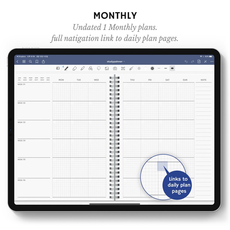 30 Minute Daily Study Planner / 30 Min Undated Digital Studay Planner ...