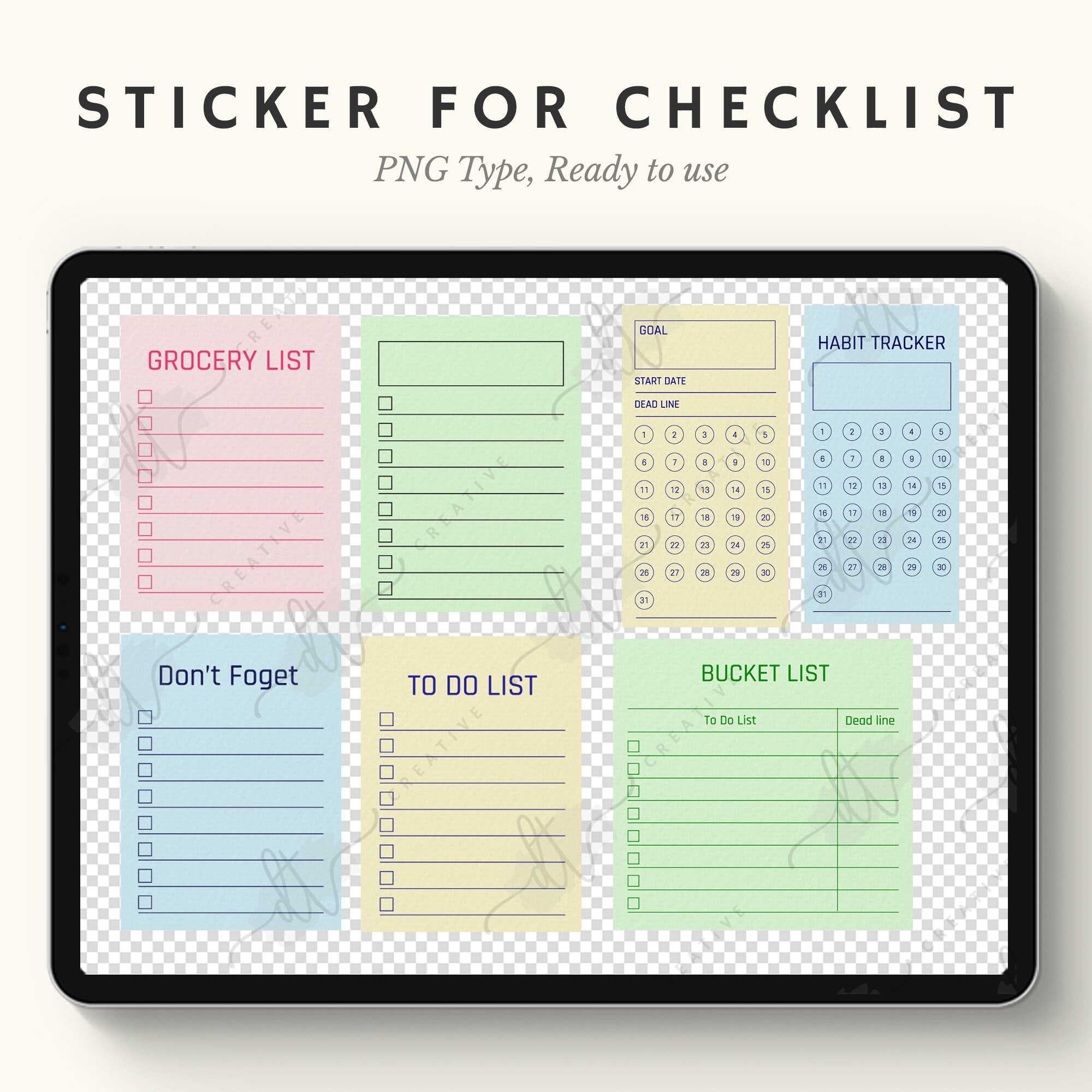 Digital Widget Sticker Pack for Goodnotes - for iPad - Instant Download ...
