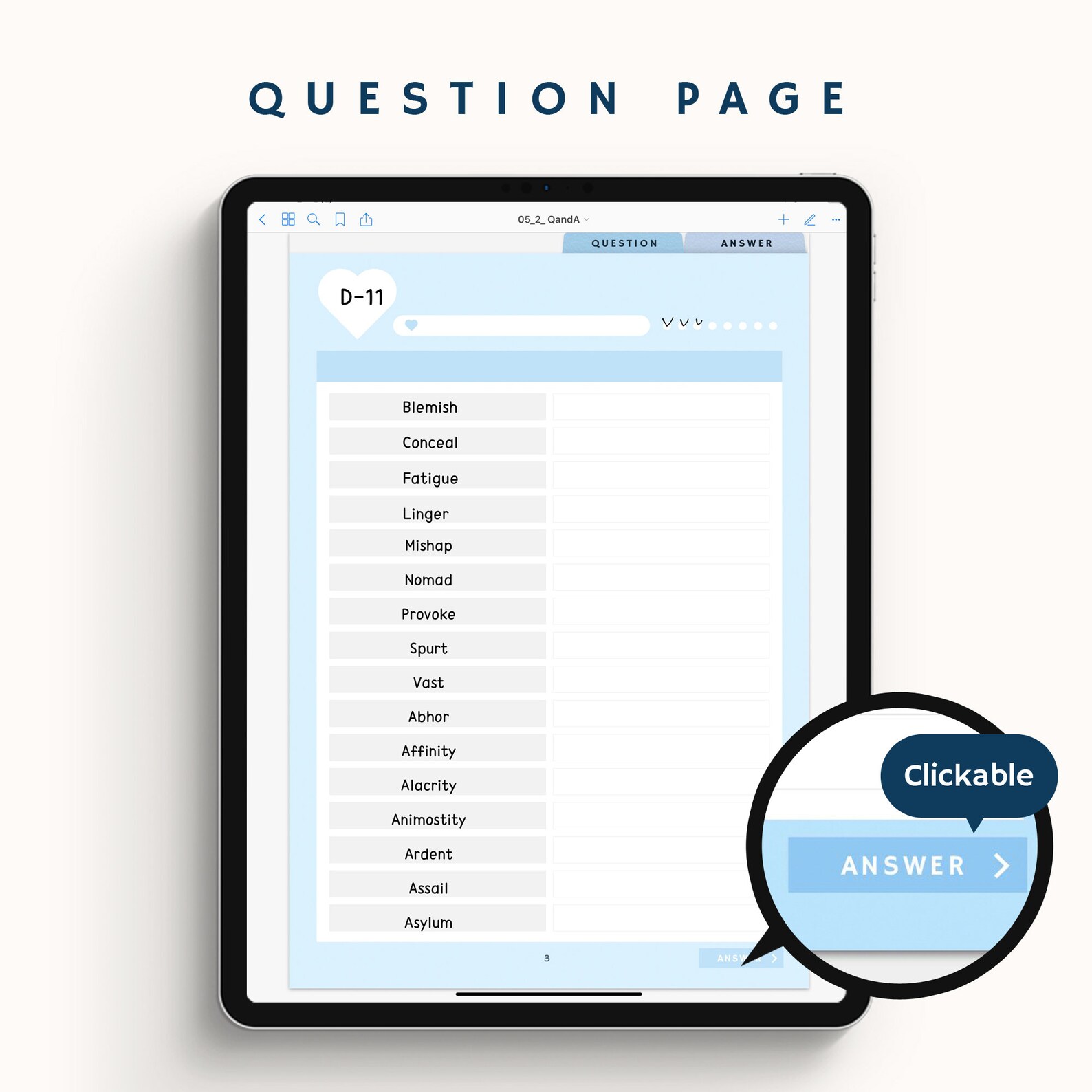 Q and A Digital Notebook Goodnotes Template Goodnotes - Etsy