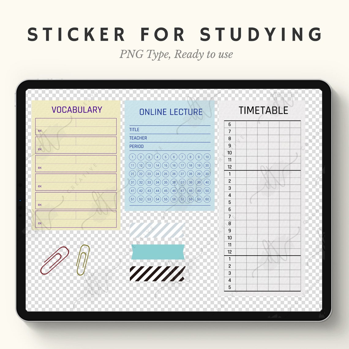 Digital Widget Sticker Pack for Goodnotes - for iPad - Instant Download ...